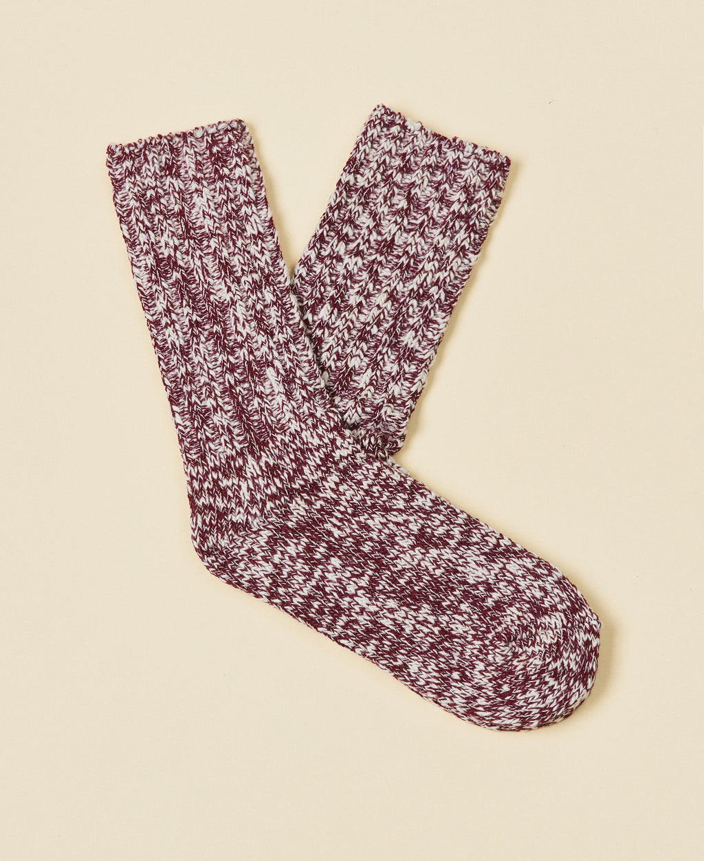 Women's Mélange Rugged Socks - Burgundy – Somatchi